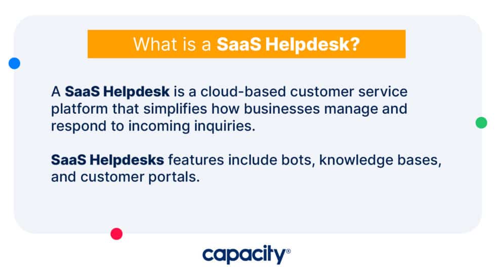 The Ultimate Guide to SaaS helpdesks (2023) - Capacity