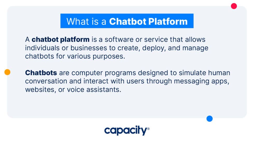 What are Chatbot Platforms: The Complete Guide - Capacity